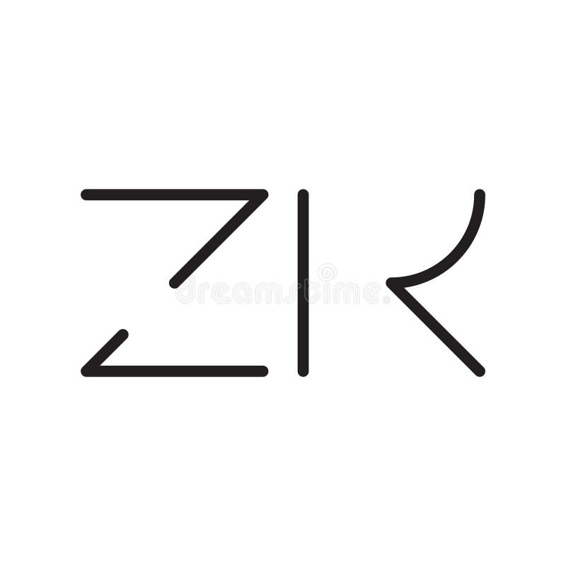 Zk Initial Letter Vector Logo Icon Stock Vector - Illustration of ...