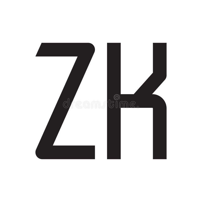 Zk Initial Letter Vector Logo Icon Stock Vector - Illustration of ...