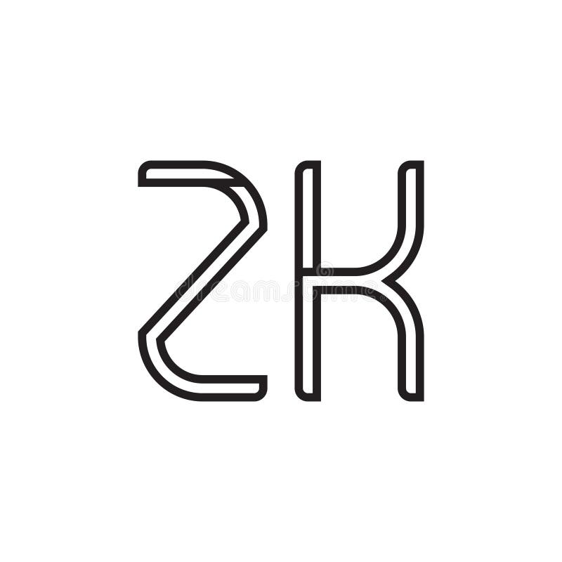 Zk Initial Letter Vector Logo Icon Stock Vector - Illustration of ...