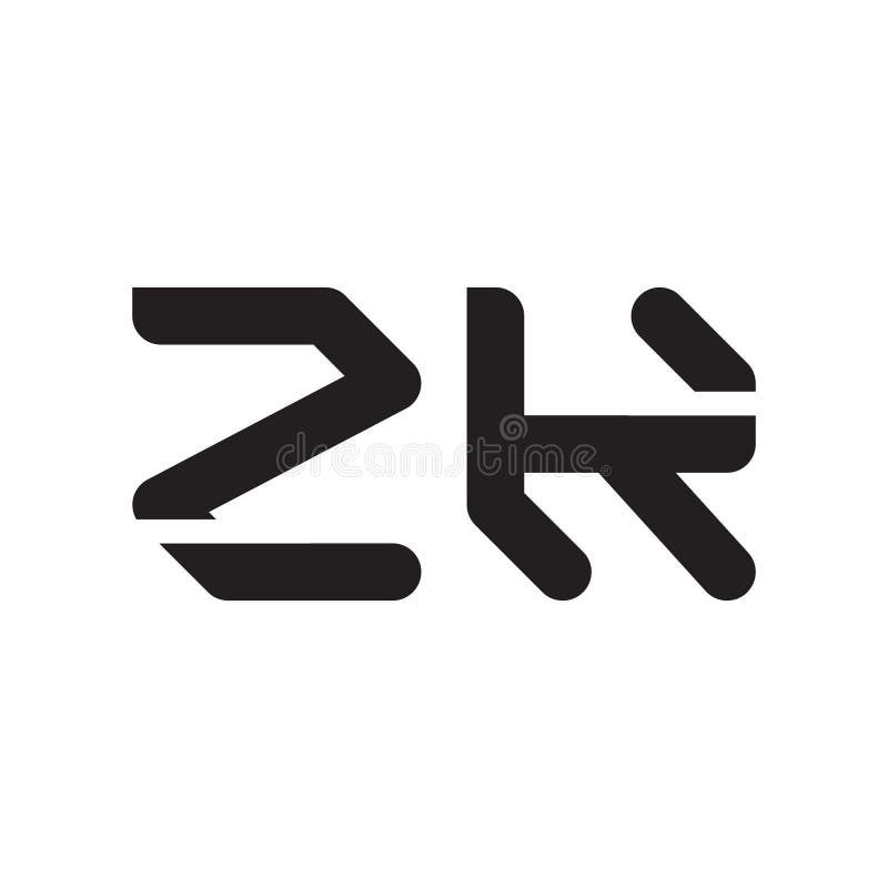 Zk Initial Letter Vector Logo Icon Stock Vector - Illustration of flat ...