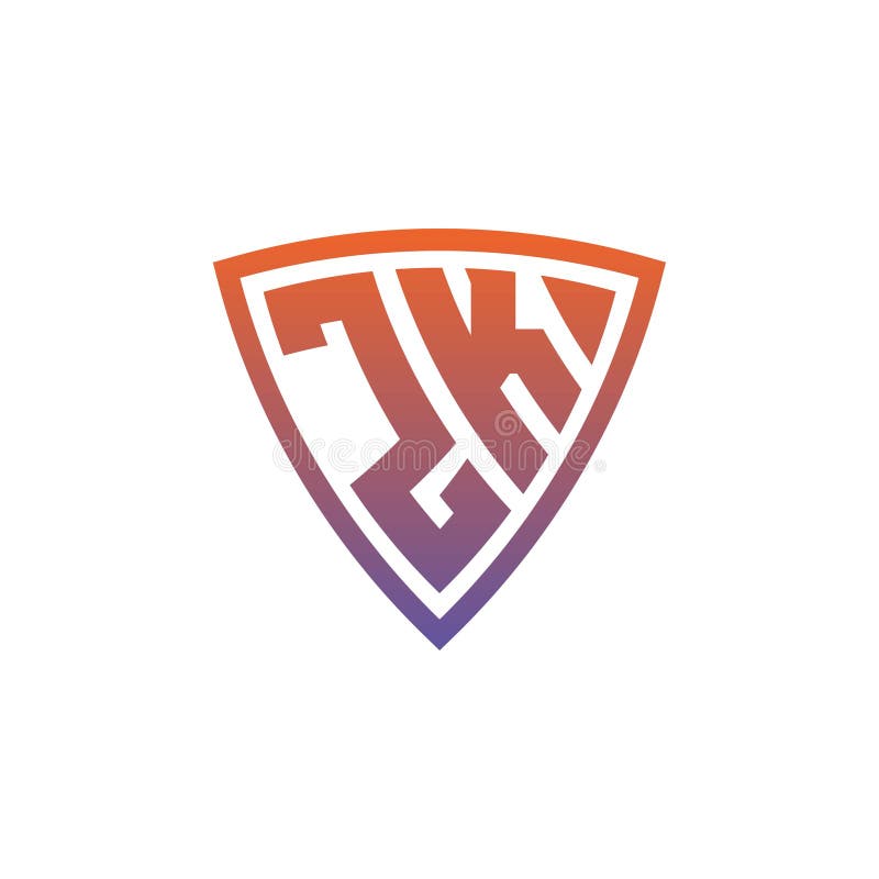 ZK Logo Shield Monogram Gradient Style Design Stock Vector ... ZK Logo Shield Monogram Gradient Style Design Stock Vector ...