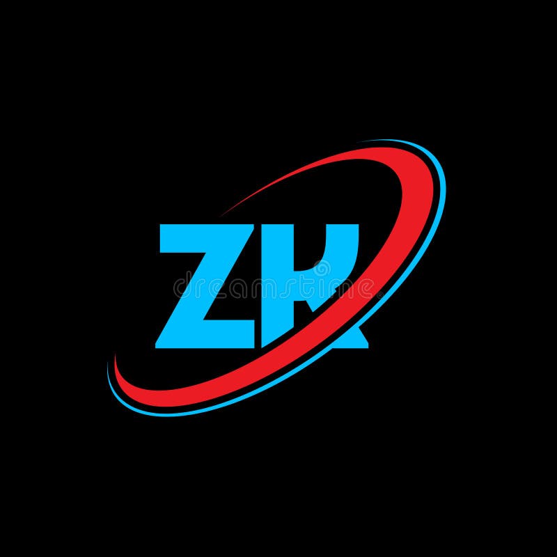 ZK Z K Letter Logo Design. Initial Letter ZK Linked Circle Uppercase ...
