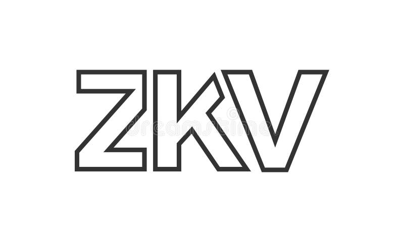 ZKV Logo Design Template with Strong and Modern Bold Text. Initial ...