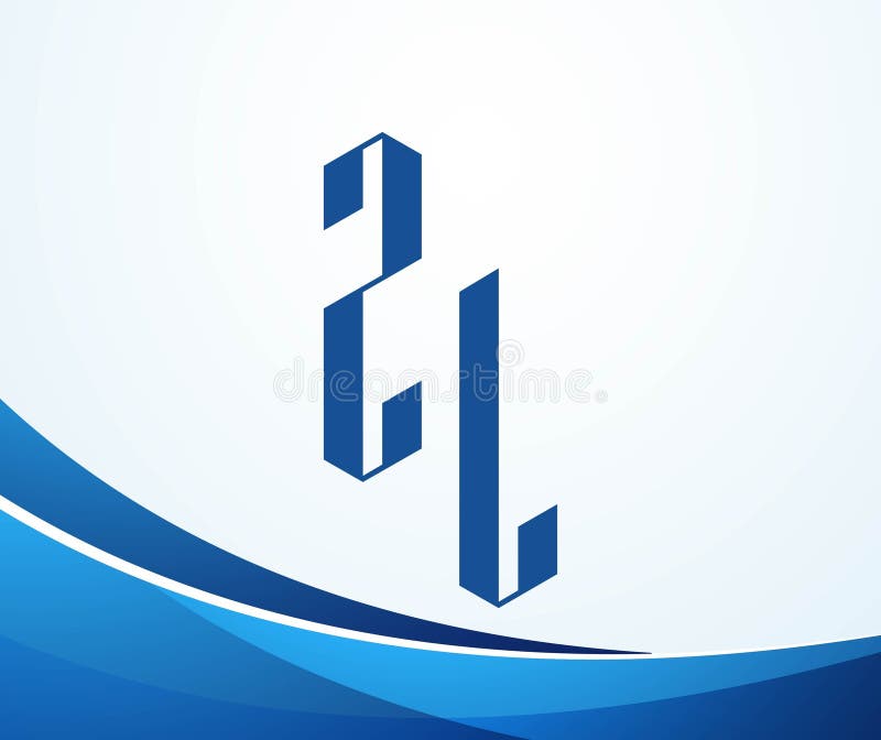 ZL Alphabet Letter Logo Design Template Elements Stock Vector ...