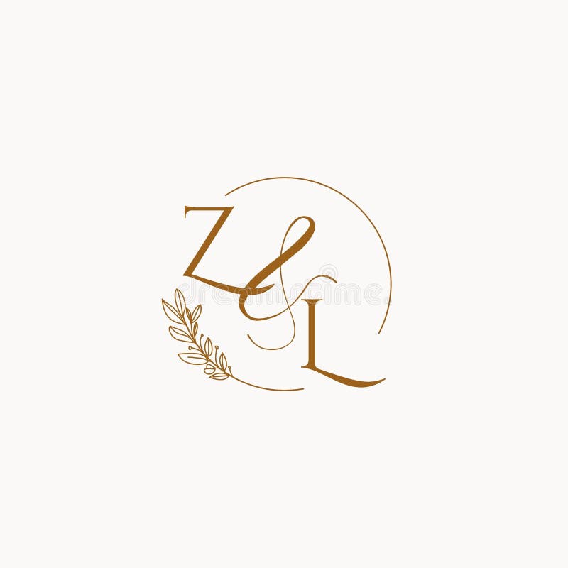 ZL Initial Wedding Monogram Logo Stock Illustration - Illustration of ...