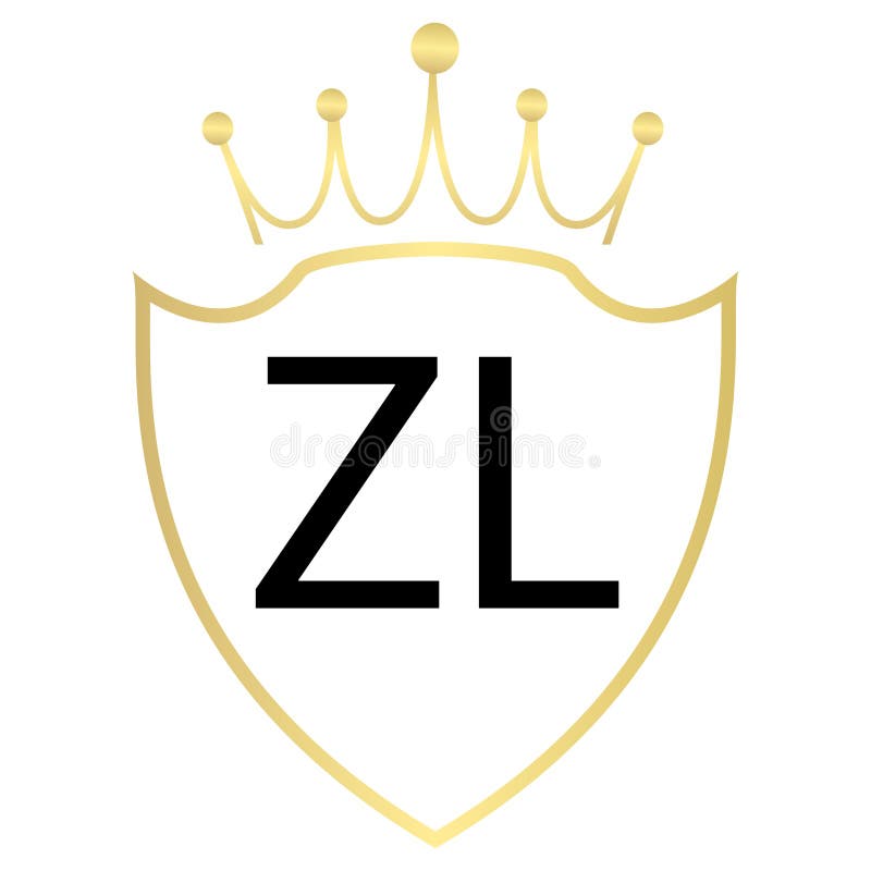 ZL Letter Logo Design with Simple Style Stock Illustration ...