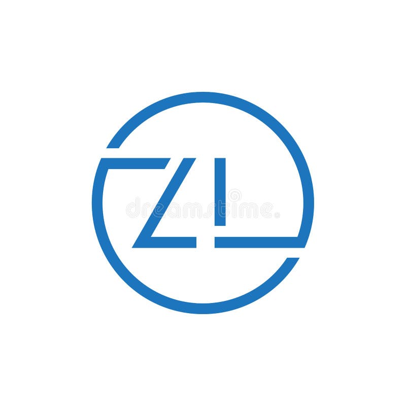 ZL Logo Design Vector Template. Initial Circle Letter ZL Vector ...