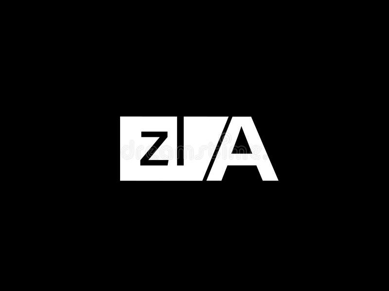 ZLA Logo and Graphics Design Vector Art, Icons Isolated on Black ...