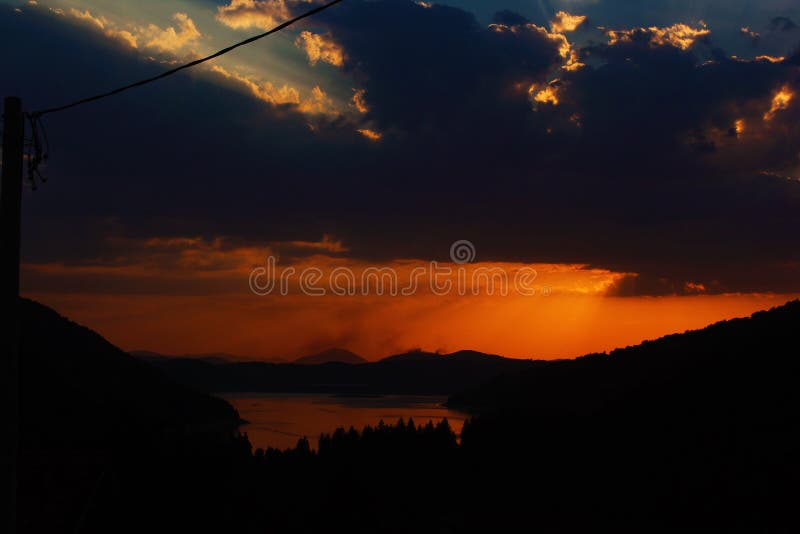Zlatar Lake stock image. Image of pure, lake, uvac, trees - 97597431