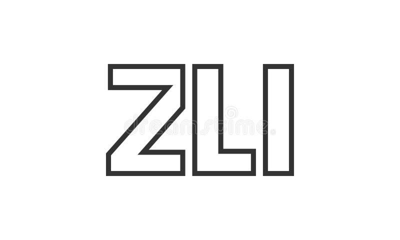 ZLI Logo Design Template with Strong and Modern Bold Text. Initial ...