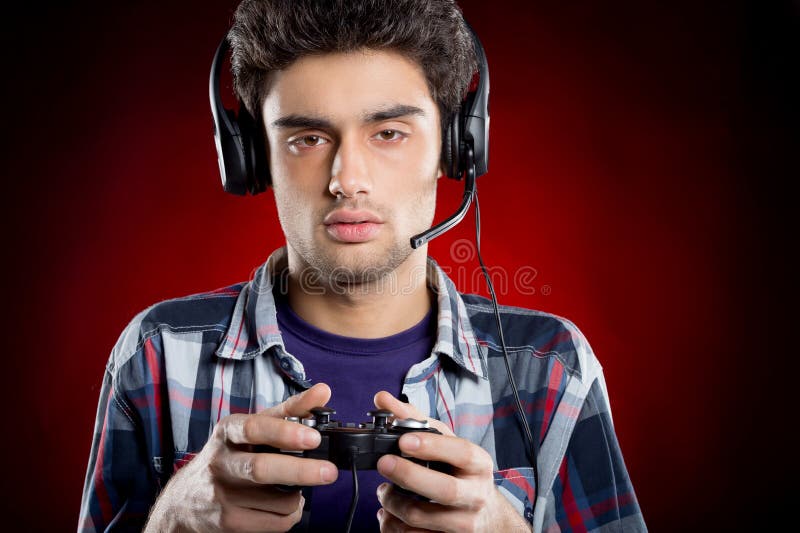 Gamer. zdjęcie stock. Obraz złożonej z odtwarzanie, osoba - 33696658