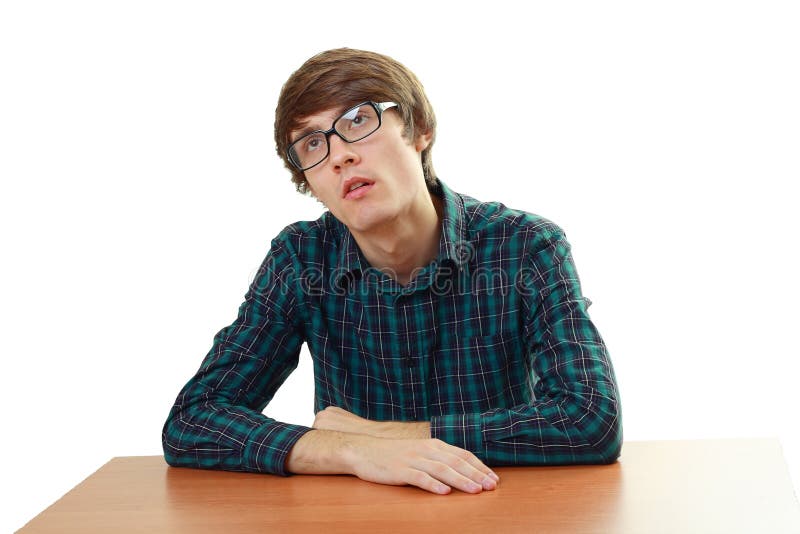 Zmęczony uczeń zdjęcie stock. Obraz złożonej z osoba - 26744522