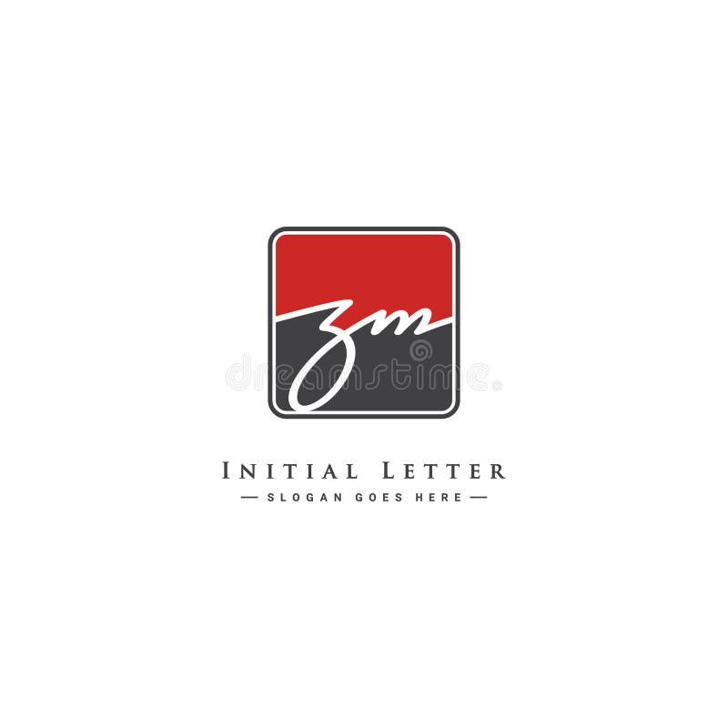 ZM Initial Letter Signature Logo Template - Handwritten Vector Logo ...
