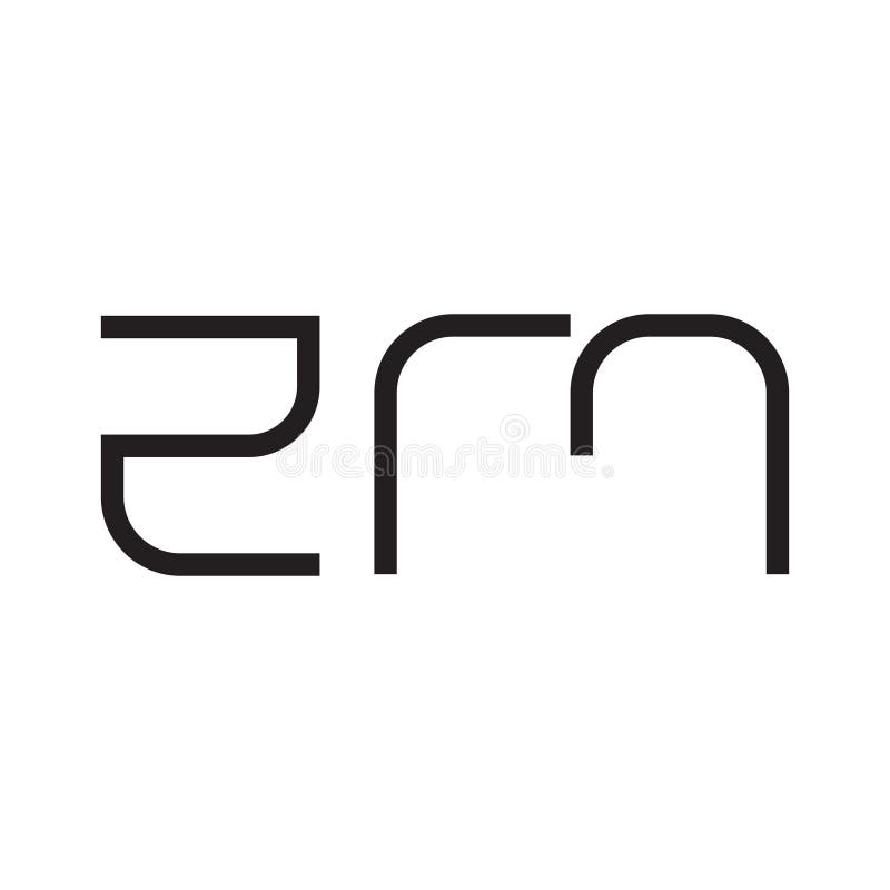 Zm Initial Letter Vector Logo Icon Stock Vector - Illustration of ...