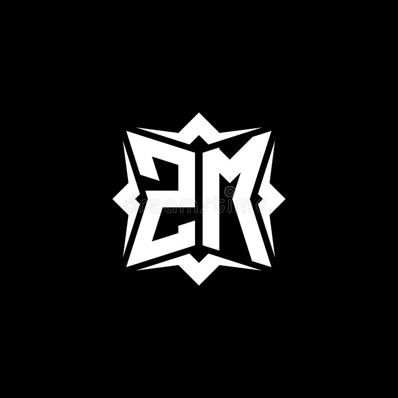 ZM Logo Monogram Geometric Modern Design Stock Vector - Illustration of ...