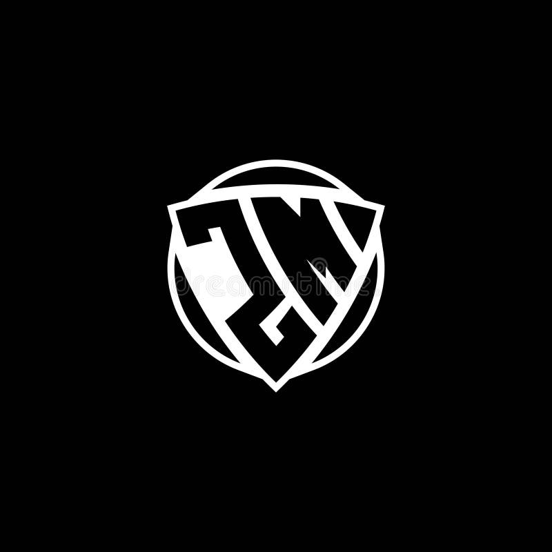 ZM Logo Monogram Triangle Shield and Circle Shape Stock Vector ... ZM Logo Monogram Triangle Shield and Circle Shape Stock Vector ...