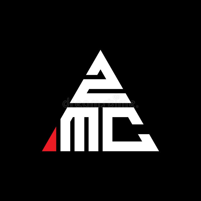 ZMC Triangle Letter Logo Design with Triangle Shape. ZMC Triangle Logo ...