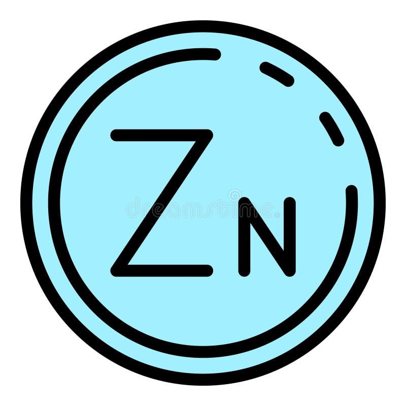 Zn Element Icon Vector Flat Stock Vector - Illustration of tablet, zinc ...