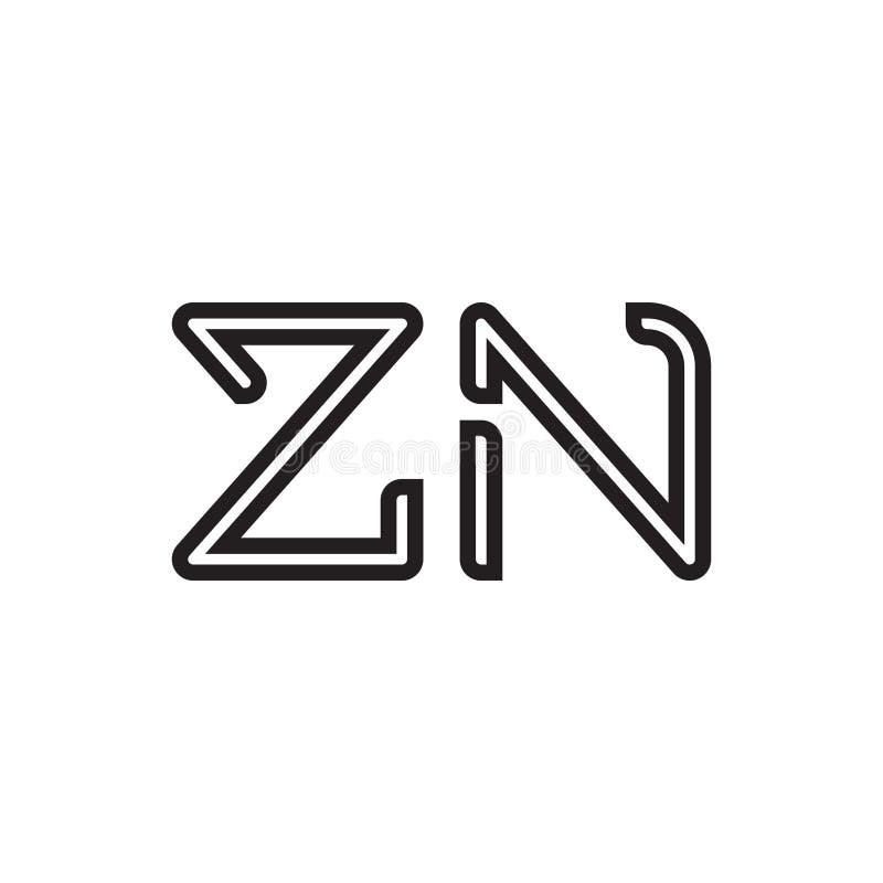 Zn Initial Letter Vector Logo Icon Stock Vector - Illustration of ...