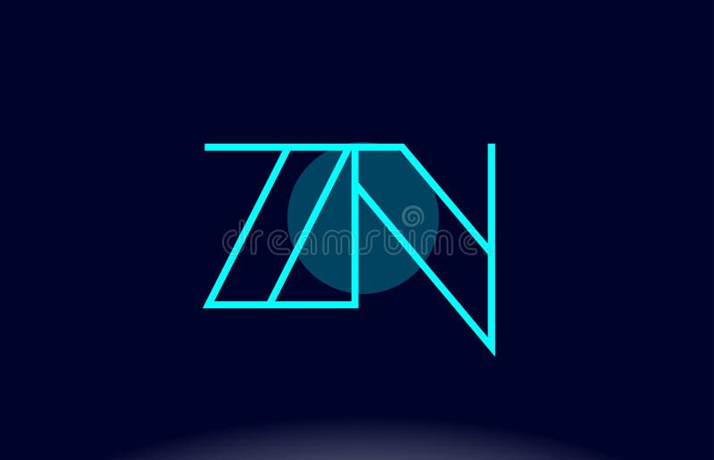 Zn Z N Blue Line Circle Alphabet Letter Logo Icon Template Vector ... Zn Z N Blue Line Circle Alphabet Letter Logo Icon Template Vector ...