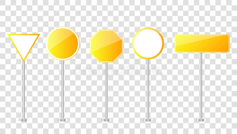 Yellow empty roads sign stock vector. Illustration of roadsign - 174456228