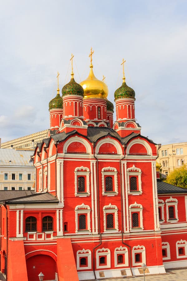 Znamensky Cathedral in Zaryadye Park in Moscow, Russia Stock Image ... Znamensky Cathedral in Zaryadye Park in Moscow, Russia Stock Image ...