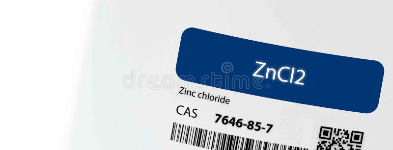 Zinc Chloride Molecule, Structural Chemical Formula, Ball-and-stick ...