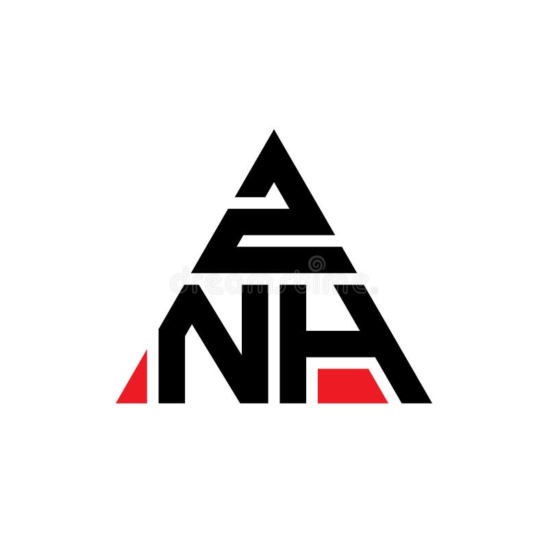 ZNH Triangle Letter Logo Design with Triangle Shape. ZNH Triangle Logo ...