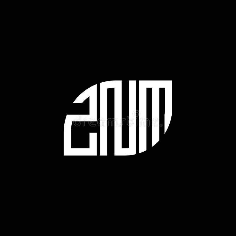 ZNM Letter Logo Design on Black Background. ZNM Creative Initials ...