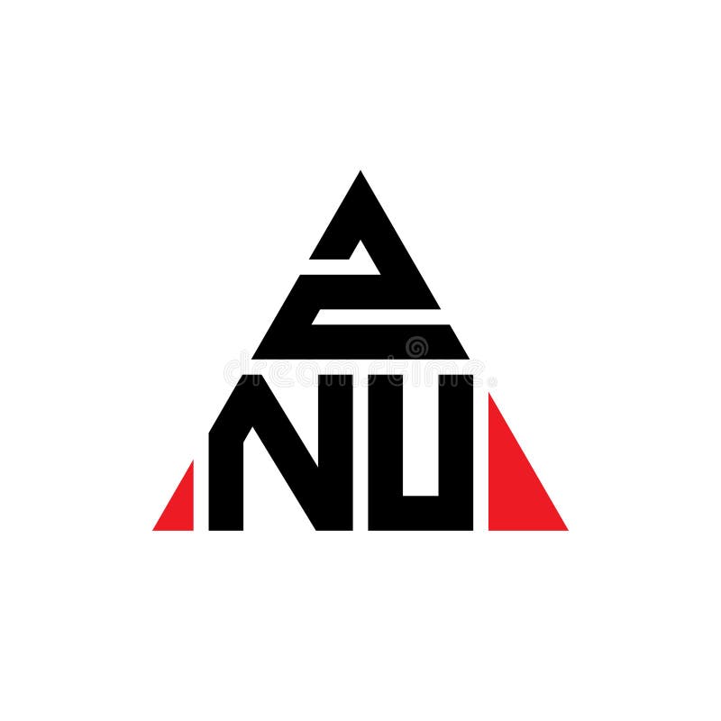 ZNU Triangle Letter Logo Design with Triangle Shape. ZNU Triangle Logo ...
