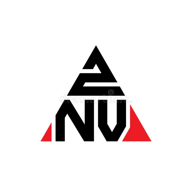 ZNV Triangle Letter Logo Design with Triangle Shape. ZNV Triangle Logo ...