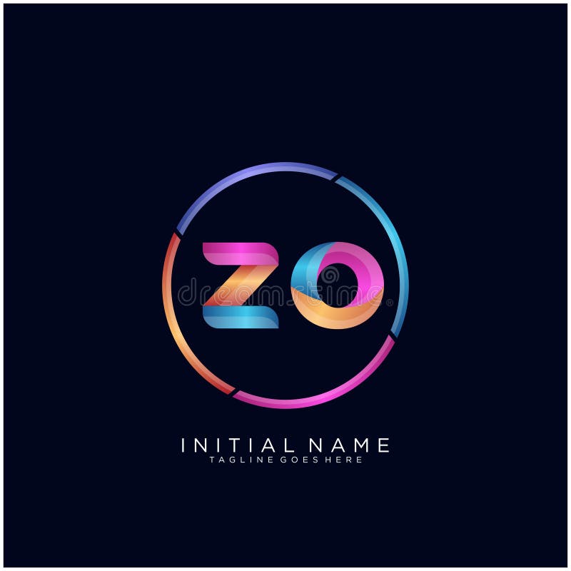 ZO Letter Logo Icon Design Template Elements Stock Vector ...