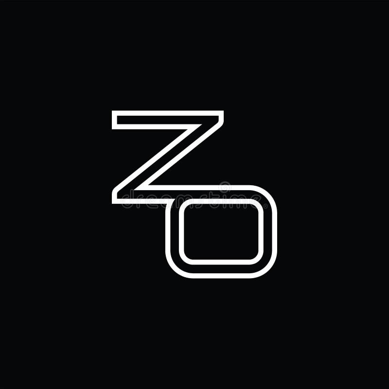 ZO Logo Monogram with Line Style Design Template Stock Illustration ...