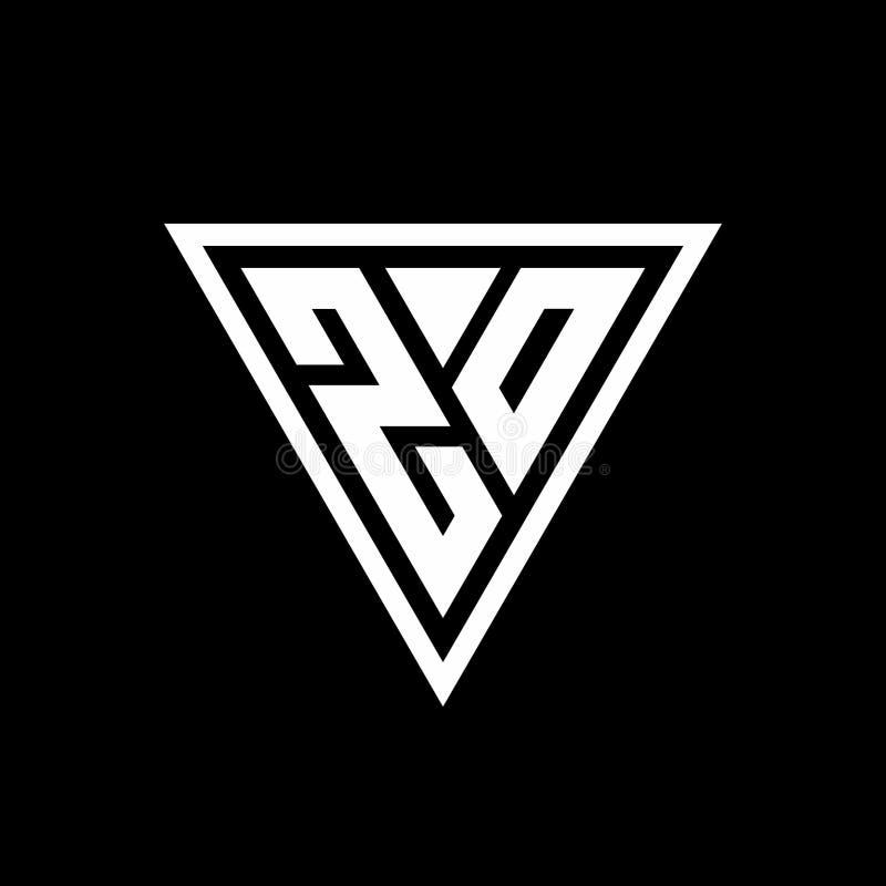 ZO Logo Monogram with Triangle Shape Designs Template Stock Vector ...