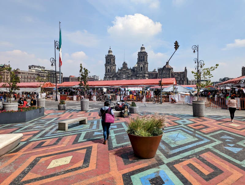Zocalo Square in Historic Mexico City Editorial Image - Image of plaza ...