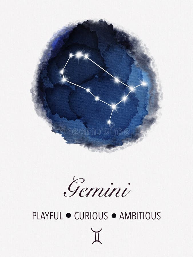 Zodiac. Gemini. Astrology Illustration. Stock Illustration ...