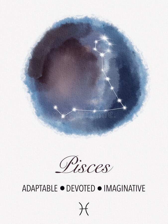 Zodiac. Pisces. Astrology Illustration. Stock Illustration ...
