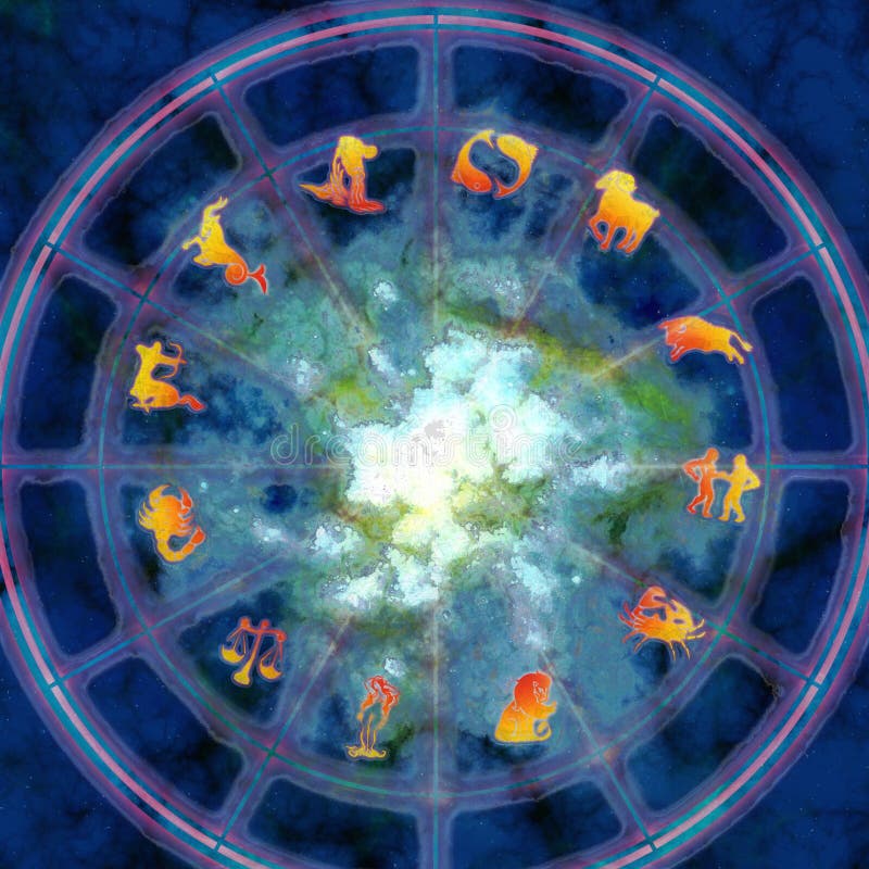 Red Zodiac Disc stock illustration. Illustration of pieces - 6735326