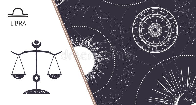 Banner Libra stock illustration. Illustration of earth - 5646182