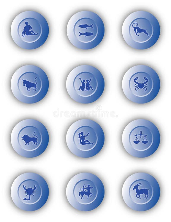 Zodiac Buttons stock illustration. Illustration of graphic - 2256839