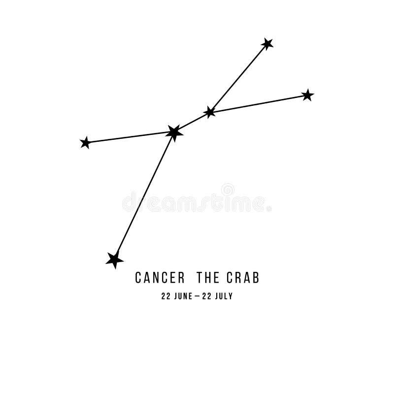 Zodiac Constellation Cancer Stock Vector Illustration Of Geometry