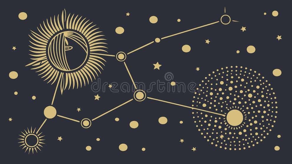 Zodiac Constellation Design Element for Astrology and Celestial Themes ...