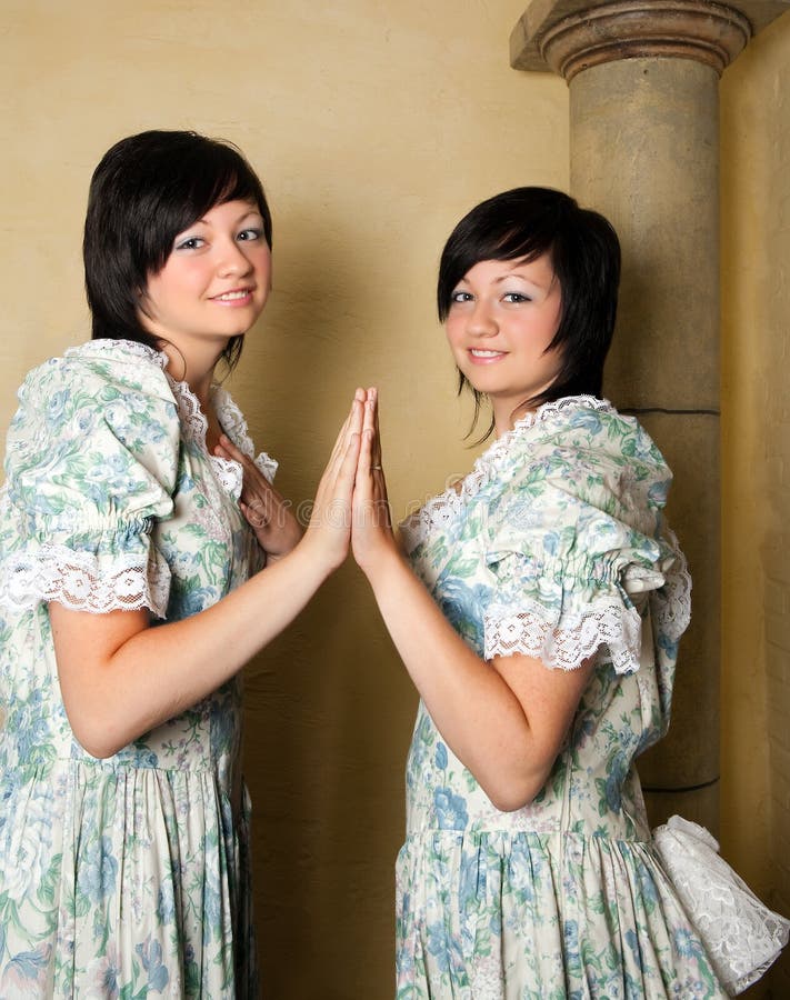 Zodiac Gemini girls stock image. Image of zodiac, people - 21277819