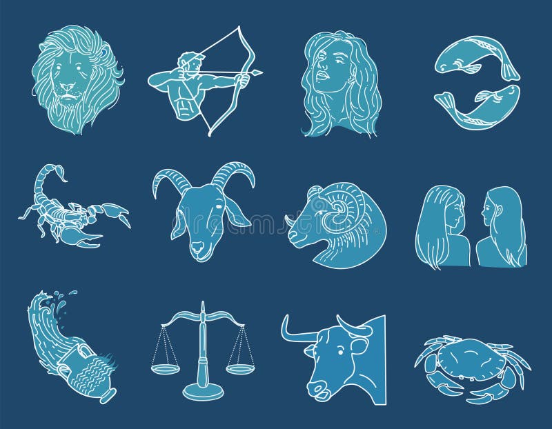 Illustration of Zodiac Sign Stock Vector - Illustration of hand, zodiac ...