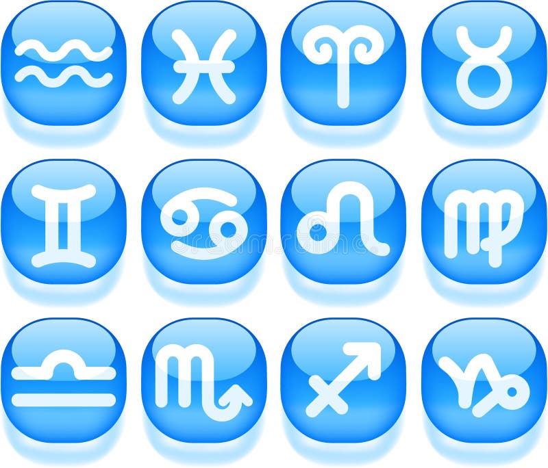 Zodiac Signs Vector Icon Set Stock Vector Illustration Of Collection