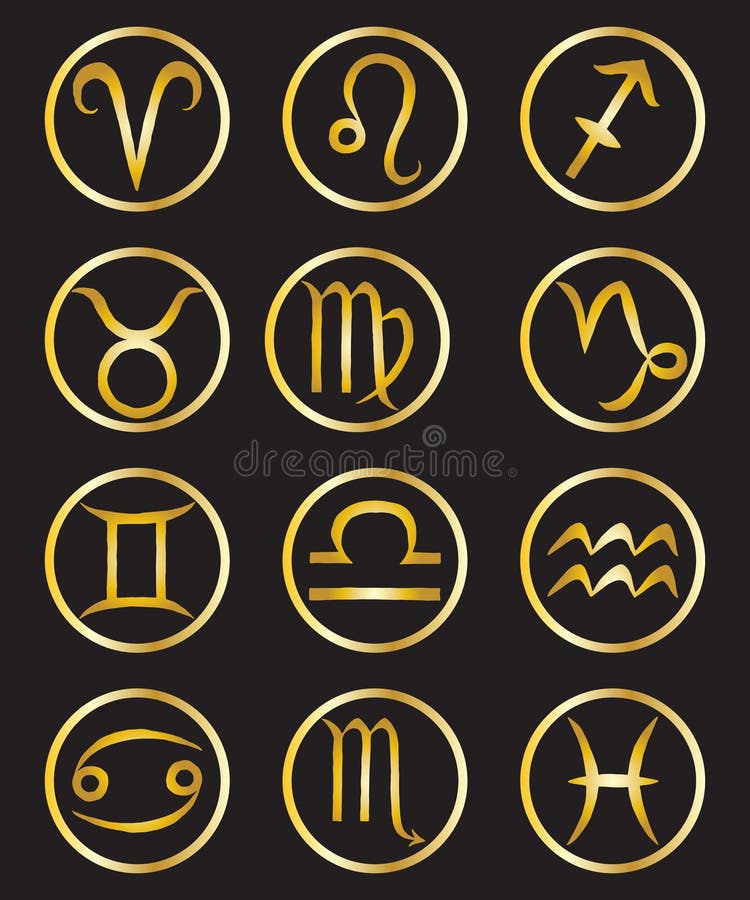 Zodiac Icons. Vector Illustration. Stock Vector - Illustration of ...