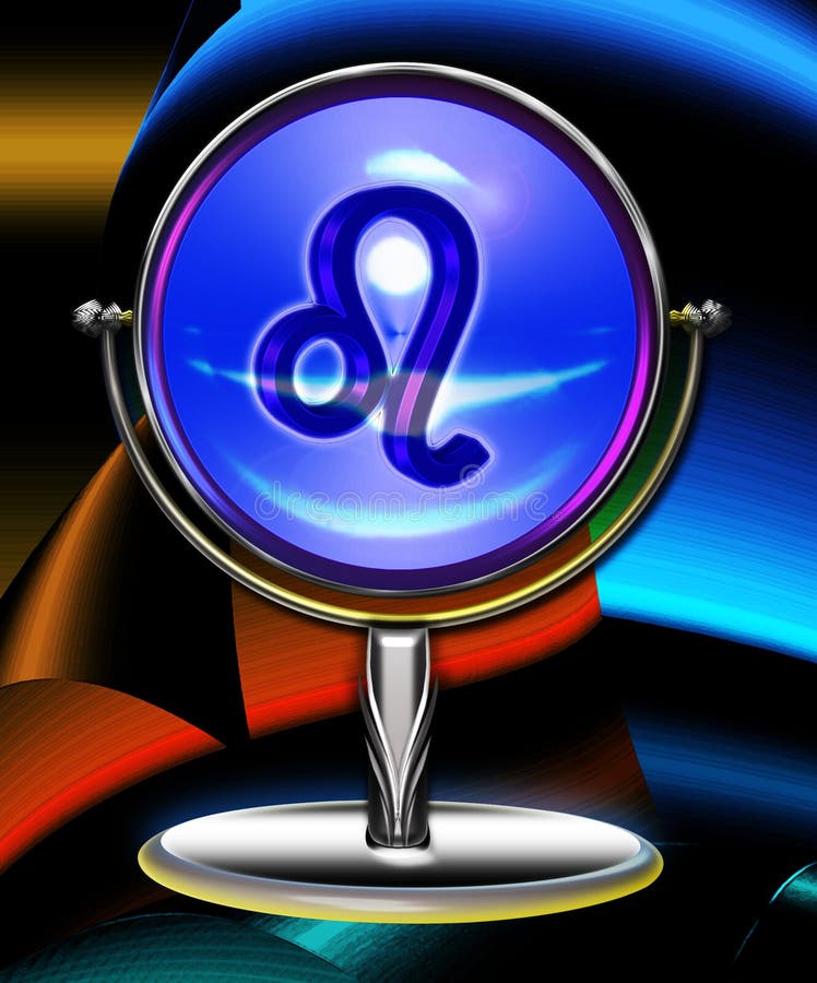 Zodiac leo crystal ball stock illustration. Illustration of astronomy ...