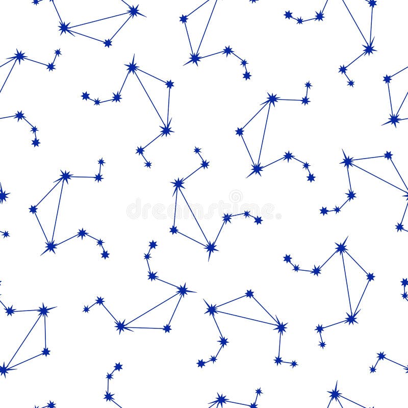 Zodiac Libra Constellation Seamless Pattern Simple Vector Illustration ...