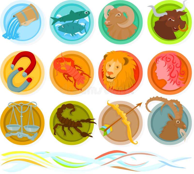Zodiac set stock vector. Illustration of capricorn, graphic - 15051077