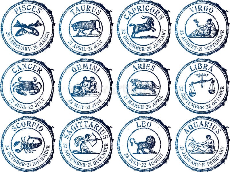 Set of Zodiac symbols stock photo. Image of gemini, icons - 19134314